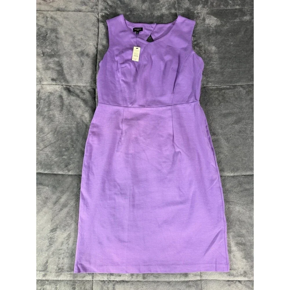 Talbots | Dresses | Talbots Petites Dress 6p New Purple Keyhole Back ...